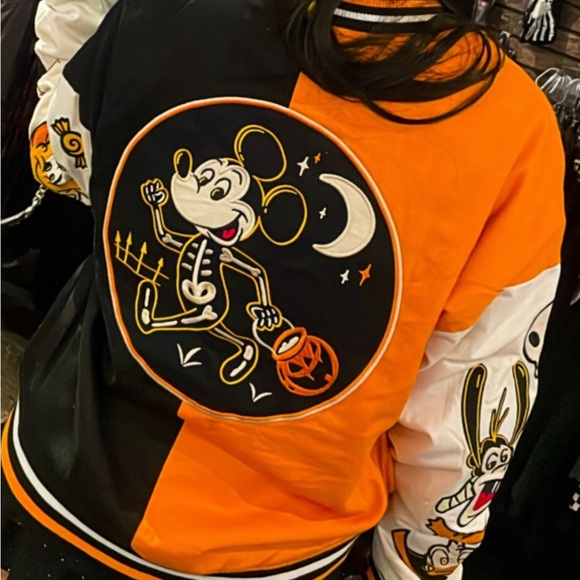 Disney | Jackets & Coats | Mickey Halloween Varsity Letterman Jacket ...